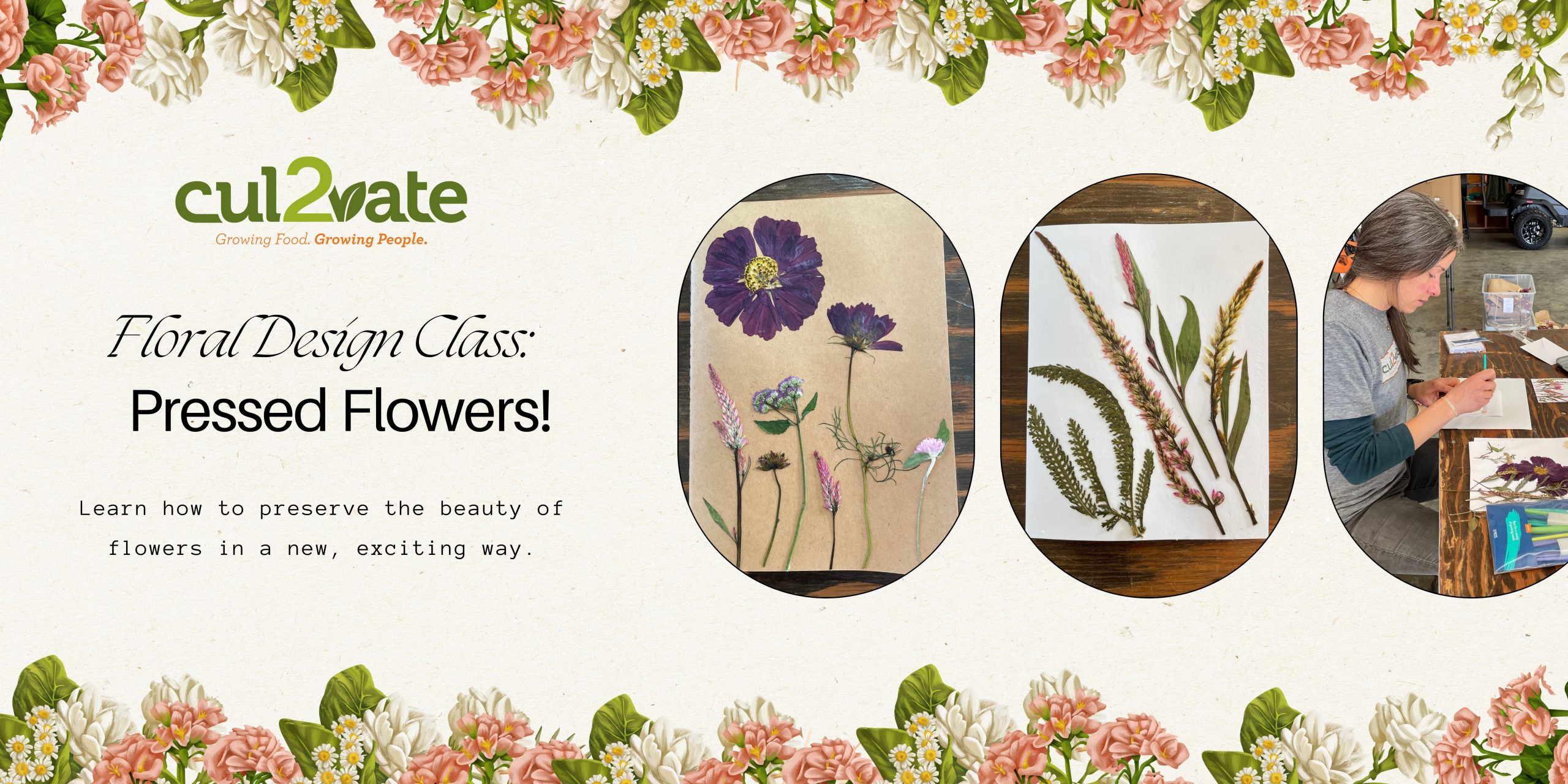 Floral Design Class: Pressed Flowers! - Cul2vate